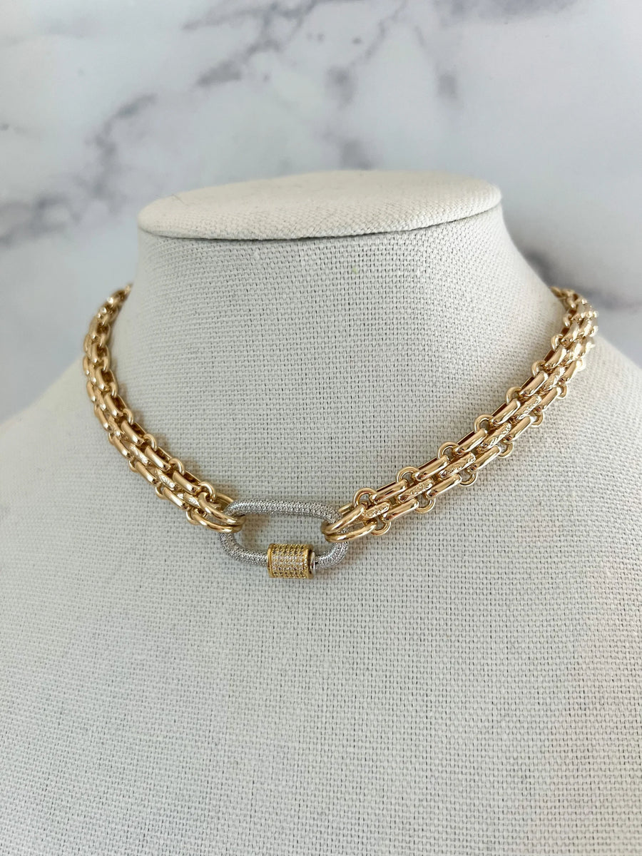 Multi Chain Two Tone Necklace – Walsh Jewelry